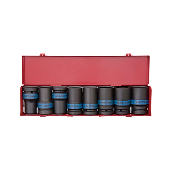 King Tony 1" 8 PC. Deep Impact Socket Set 6 Point Thin Wall M17 - M41 ...