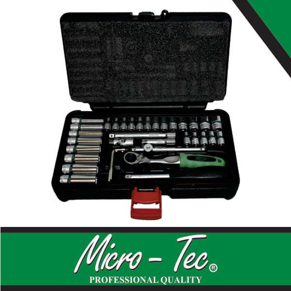 Micro-Tec 32 PC. 1/4" Socket Set Standard & Long Series M 4-14 | AutoFast