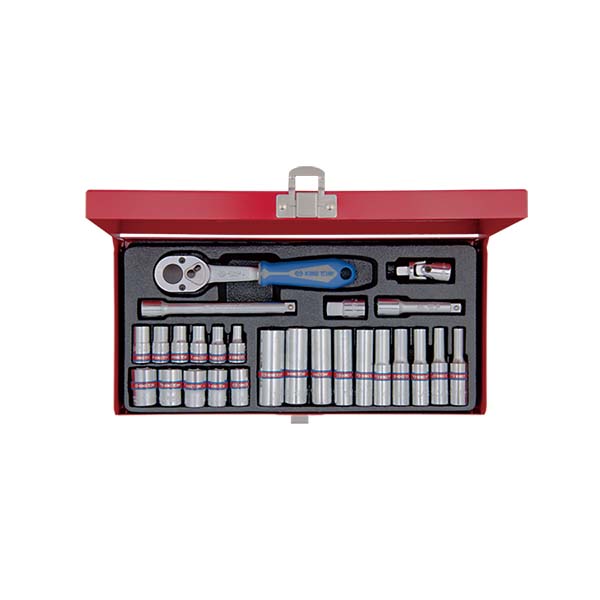 King Tony 1/4" 26 PC. Socket Wrench Set 6 Point Standard & Deep Series ...