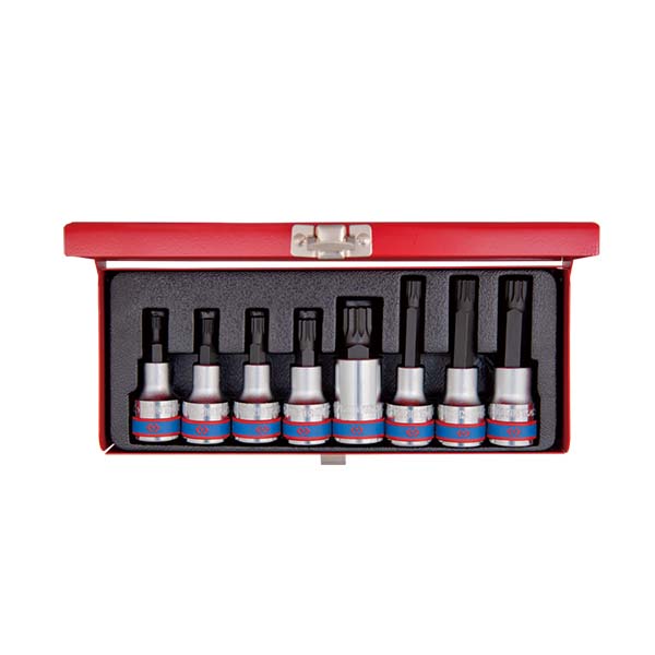 King Tony 1/2" 8 PC. Spline Socket Wrench Set Long & Short Series M 5 ...