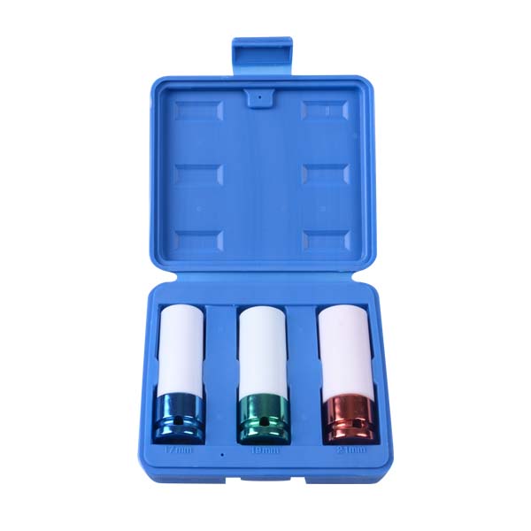 King Tony 3 PC. Wheel Nut Impact Socket Set 6 Point M17 - M21 | AutoFast