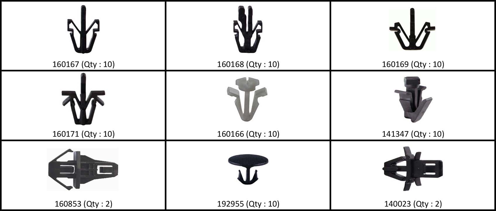 Grill Clip Retainer Assortment 75 pcs | AutoFast