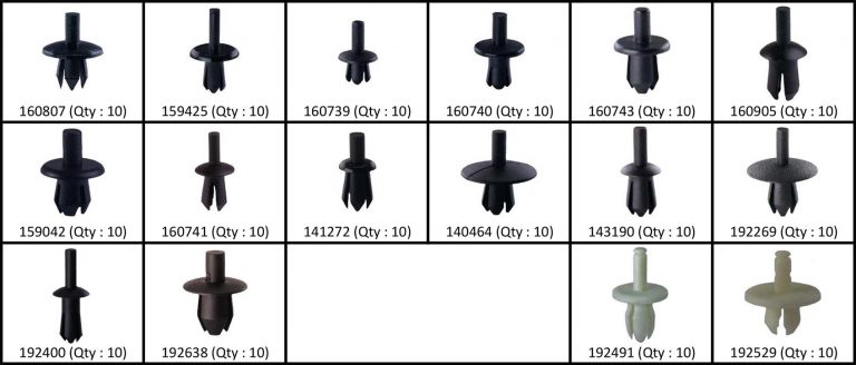 Push Type Pin Retainer Assortment 161 pcs | AutoFast