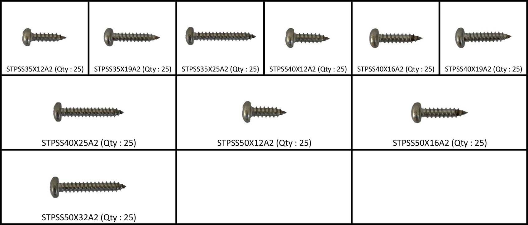 Pozi Head Self Tapper A2 Stainless Steel Assortment 501 pcs | AutoFast