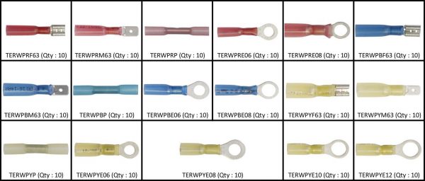 Red, Blue, Yellow Water Proof Terminal Assortment 171 pcs | AutoFast
